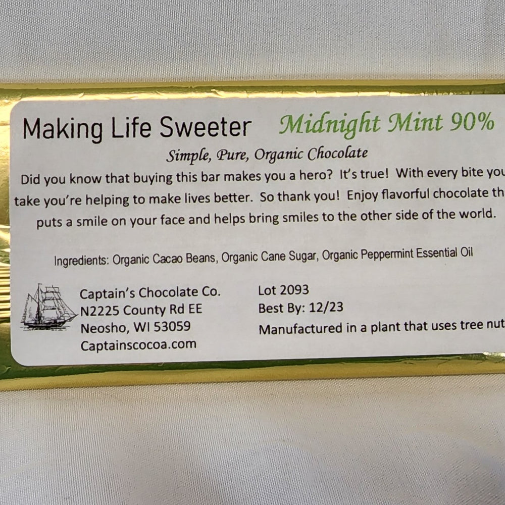 90% Chocolate Bars – Captain's Chocolate