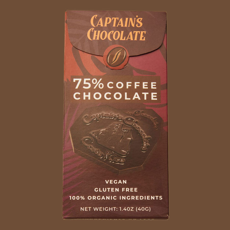 Organic Coffee Dark Chocolate Bar (40g) – Captain's Chocolate